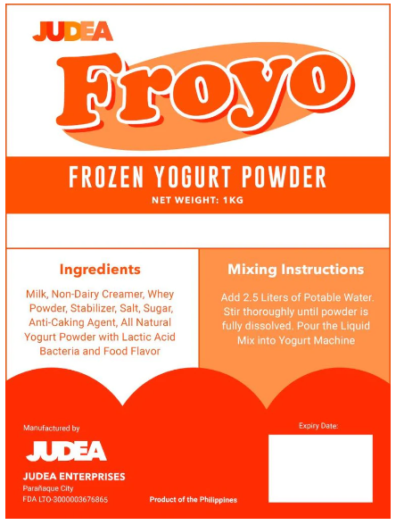 Ube Frozen Yogurt (FROYO) Powder -JUDEA – Judea Enterprises